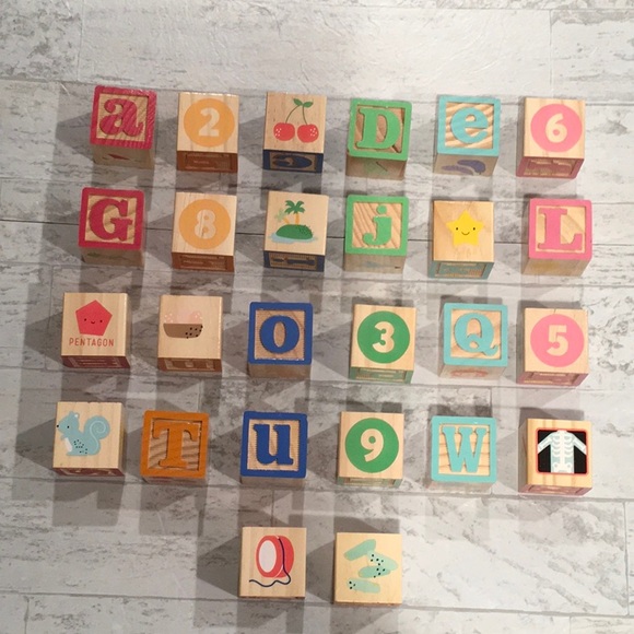 Toys | Extra Large Classic Colorful Alphabet Abc Wooden Blocks Set ...